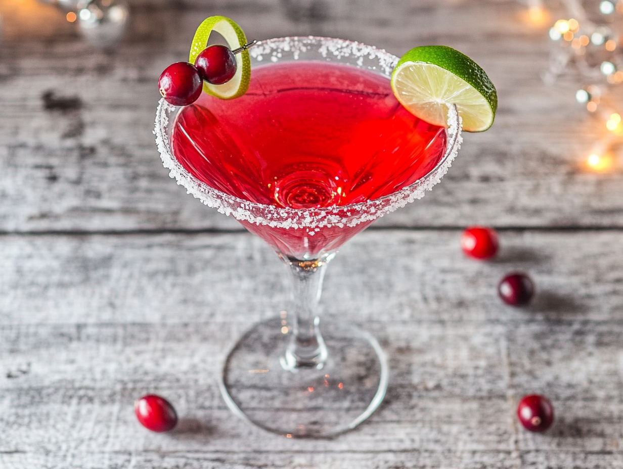 Cranberry Cosmo Mocktail – A Festive Holiday Drink